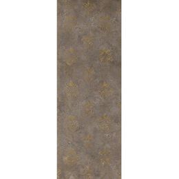 Fototapete ARCHITECTS PAPER "Golden Glory", braun (braun, grau, metallic), B:1m L:2,8m, Vlies, Tapeten, Klassische Barock Tapete Metallic Effekt Panel 1,00m x 2,80m