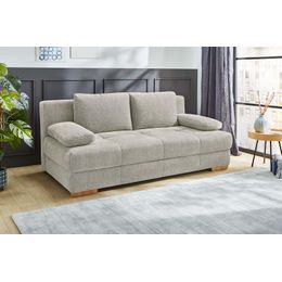 Jockenh&ouml;fer Schlafsofa JOCKENH&Ouml;FER GRUPPE "Calli, B: 205 cm, Liegefl. 160x200 cm, Dauerschl&auml;fer", braun (braun, beige), B:205cm T:110cm, Korpus: 95% Polyester, 5% Nylon;Kissen: 45% Polyacryl, 24% Viscose, 19% Polyester, Sofas, Schlafsofa, mit Bettfunktion & Bettkasten, Tonnentaschenfederkern, Topseller
