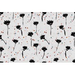 Livingwalls Fototapete LIVING WALLS "Walls by Patel Terrazzo 2", grau (bunt), B:4m L:2,7m, Vlies, Tapeten, Vlies, Wand, Schr&auml;ge