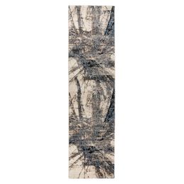 Teppich Kayoom "Firenze 485", blau, B:80cm H:22mm L:300cm, Polypropylen, Teppiche, Teppich, Kurzflor, Modernes Muster, Fu&szlig;bodenheizungsgeeignet, Wohnzimmer