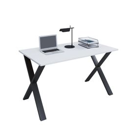 Schreibtisch Vcm "Schreibtisch B&uuml;rotisch Computertisch 140x80 Lona X", wei&szlig; (schwarz, wei&szlig;), B:140cm T:80cm, Tische, Schreibtisch