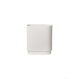 Asa Vase ART DECO wei&szlig; matt