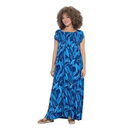 Ulla Popken Kleid Damen Gr&ouml;&szlig;e 54/56 blau / enzian Winterkleid