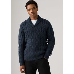 Levi's LEVI'S Herren Strickpullover, blau, Gr. XL, Strick, Obermaterial: 64% Polyacryl, 30% Polyamid, 6% Wolle, Pullover, mit Ajourstrickmuster