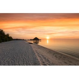 Fototapete papermoon "Strand", bunt, B:4,5m L:2,8m, Vlies, Tapeten