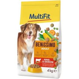 MultiFit Benissimo Trockenfutter Hund Adult, mit Rind & Gem&uuml;se 2x4 kg