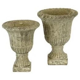 &Uuml;bertopf I.GE.A. "Antik-Betonpokal", grau, B:13cm H:17cm T:13cm, Beton, Pflanzgef&auml;&szlig;e