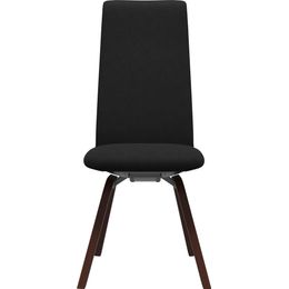 Polsterstuhl stressless "Laurel", braun (chestnut dinamica, walnuss), B:49cm H:105cm T:60cm, Microfaser DINAMICA (88% Polyester, 12% Polyurethan), St&uuml;hle, Polsterstuhl, High Back, Gr&ouml;&szlig;e M, mit schr&auml;ggestellten Beinen in Walnuss