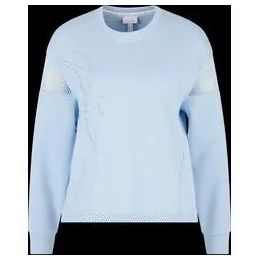 Sweatshirt Sportalm KITZB&Uuml;HEL, Damen, Gr. 40, hellblau, Sweatware, Obermaterial: 60% Baumwolle, 20% Modal, 20% Polyester, unifarben, regular fit h&uuml;ftlang, Rundhals, eingesetzt angesetztes B&uuml;ndchen, Sweatshirts Sweatshirt, mit Netzeinsatz