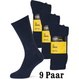 Arbeitssocken STAPP "Yellow Casual", Herren, Gr. 43, blau (marineblau), Obermaterial: 73% Baumwolle CO. 24% Polyester PES. 3% Elasthan EL., Socken