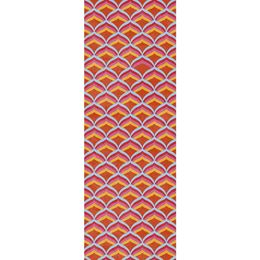 Fototapete ARCHITECTS PAPER "Sea Shell", bunt (blau, orange, rot), B:1m L:2,8m, Vlies, Tapeten, Grafik Tapete Art Deco Panel 1,00m x 2,80m