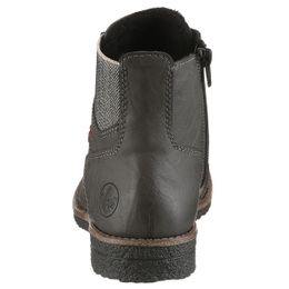 Rieker Damen Schn&uuml;rstiefelette, Gr. 36grau, Elastischer Einsatz, Lederimitat, Basic, Schuhe, Schn&uuml;rboots, Herbststiefelette, Blockabsatz, mit weicher