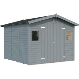 Ger&auml;tehaus Palmako "Dan", grau (hellgrau, hellgrau), Massivholz, Ger&auml;teh&auml;user