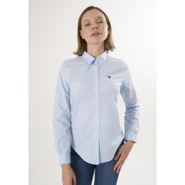 Langarmbluse FELIX HARDY "Langarm-Shirt", Damen, Gr. S, hellblau, 97% Baumwolle, 3% Elasthan, Blusen