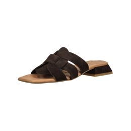 Pantolette Paul Green "Paul Green Pantoletten Veloursleder", Damen, Gr. 38,5, moro, Veloursleder, Schuhe Pantolette