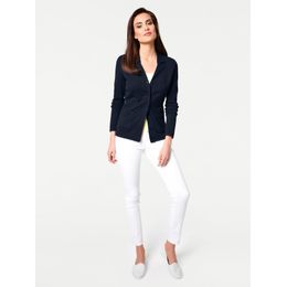 Heine Damen Strickjacke, blau, Gr. 36, unifarben, 100% Baumwolle, Strickjacken
