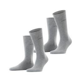 Socken Esprit "Basic Uni", Herren, Gr. 43-46, grau (light graumeliert), Obermaterial: 80% Baumwolle, 18% Polyamid, 2% Elasthan, unifarben, normal, Socken Socken, mit hohem Baumwollanteil atmungsaktiv