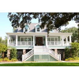 Fototapete papermoon "ARCHITEKTUR-STRAND FRONTHAUS BILOXI GOLF VON MEXIKO", bunt, B:5m L:2,8m, Vlies, Tapeten