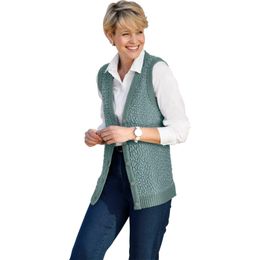 Damen Strickweste aus Effektgarn jade, Gr&ouml;&szlig;e 46