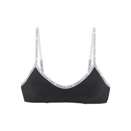 Damen Bustier-Bikini-Top "Cody", schwarz, Gr. 40, Copenhagen Studios, unifarben, Recycling-Polyamid, Bikini-Oberteile, mit Markenbranding