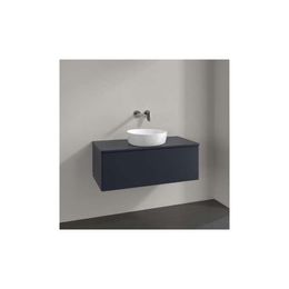 Villeroy & Boch Villeroy und Boch Antao Waschtisch-Unterschrank K31050HG 100x36x50cm, Hahnloch, Waschbeckenplattenfarbe Lack, midnight blue matt lacquer