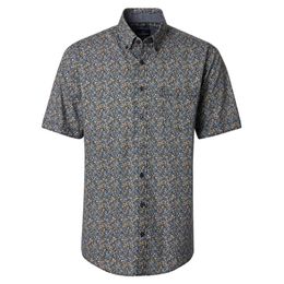 Kurzarmhemd Casamoda "Casamoda Freizeithemd Kurzarm Print", Herren, Gr. 6XL, Normalgr&ouml;&szlig;en, dunkelblau, 100% Baumwolle, bedruckt, comfort fit, Hemden
