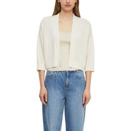 Strickjacke comma, Damen, Gr. L (40), ecru, Strick, Obermaterial: 66% Lyocell, 34% Baumwolle, unifarben, regular fit normal, ohne Ausschnitt, B&uuml;ndchen, Strickjacken Strickjacke, mit B&uuml;ndchen