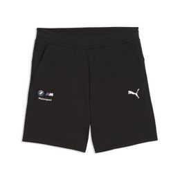 Sporthose Puma "BMW M MOTORSPORT Essentials Shorts Jugendliche", M&auml;dchen, Gr. 140, Normalgr&ouml;&szlig;en, schwarz, Obermaterial: 68% Baumwolle, 32% Polyester. Tasche &ndash; Oben: 100% Baumwolle, regular fit, Hosen Sporthose