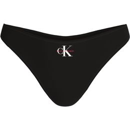 Bikini-Hose, Damen, Gr. XL (42), N-Gr, schwarz, Jersey, Elasthan, Calvin Klein Swimwear, unifarben, Badehosen Bikini-Hose, K&ouml;rpernahe Passform mit elastischem Bund