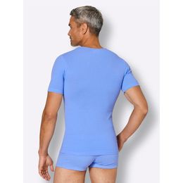 w&auml;schepur W&Auml;SCHEPUR Damen Unterziehshirt, Gr. 7, blau, 95% Baumwolle, 5% Elasthan, Unterhemden