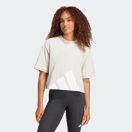 T-Shirt adidas Sportswear "ESSENTIALS BIG LOGO BOYFRIEND", Damen, Gr. L, wonder alumina, wei&szlig;, Obermaterial: 100% Baumwolle, normal, Rundhals, Shirts T-Shirt