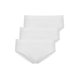 Slip Jockey "Slip Seamfree Hi Cut Slips 3P 3er Pack", Damen, Gr. M, wei&szlig;, Obermaterial: 93% Polyamid PA. 7% Elasthan EL., Unterhosen Slip