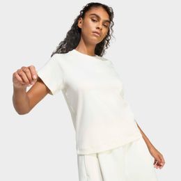 T-Shirt adidas Sportswear "SOFT LUXUS", Damen, Gr. M, sanftes wei&szlig;, Obermaterial: 100% Baumwolle, Rundhals, Shirts T-Shirt