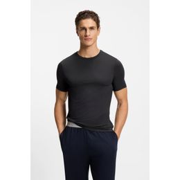 BOSS Herren T-Shirt "TShirt RN 3P Natura", Gr. M, schwarz-wei&szlig;, Jersey, Obermaterial: 95% Viskose, 5% Elasthan, Shirts, einfarbiges T-Shirt mit