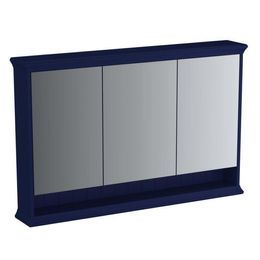 Vitra Valarte LED-Spiegelschrank 65795 118x17x76cm, 3 Spiegelt&uuml;ren, Korpus stahlblau, lackiert