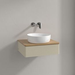 Villeroy & Boch Villeroy und Boch Antao Waschtisch-Unterschrank K07111HJ 60x19x50cm, Waschbeckenplattenfarbe honey oak, silk grey matt lacquer
