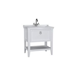 Vitra Valarte Waschtisch-M&ouml;bel-Set 62180 79,5 x 53 x 88 cm, 1 Vollauszug, Korpus wei&szlig; matt/Waschtisch wei&szlig; hochglanz