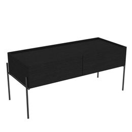 Vitra Equal Unterschrank 64111 102 x 42 cm, wandh&auml;ngend, 2 Ausz&uuml;ge, mit Korpus schwarz-eiche