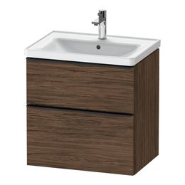 Duravit Waschtischunterschrank D-Neo 63,4x45,2cm, sw/Nuss d, 1 Kast, 1 Ausz. (DE43540BD210000)