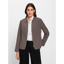 Inspirationen Damen Jackenblazer "Blazer", grau, Gr. 36, 90% Polyester, 10% Elasthan, Blazer