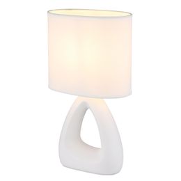 Globo Triangle Tischleuchte Wei&szlig;, 1-flammig