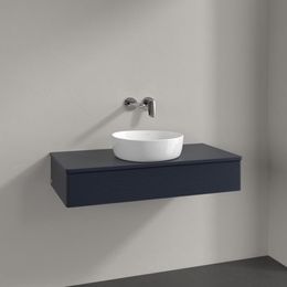 Villeroy & Boch Villeroy und Boch Antao Waschtisch-Unterschrank K09110HG 100x19x50cm, Waschbeckenplattenfarbe Lack, midnight blue matt lacquer