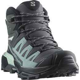 Wanderschuh Salomon "X ULTRA 360 MID GORE-TEX W", Damen, Gr. 42, turbulence, carbon, tourmaline, Synthetik, Textil, Schuhe Wanderschuh, wasserdicht dank Gore-Tex Membrane