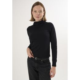 Rollkragenpullover FELIX HARDY "Rollkragenpullover", Damen, Gr. L, schwarz, 100% Baumwolle, Pullover Rollkragenpullover