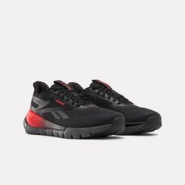 Trainingsschuh Reebok "Reebok FLEX TRAINER", Damen, Gr. 41, schwarz, grau6, sport rot, Synthetik, Textil, Schuhe