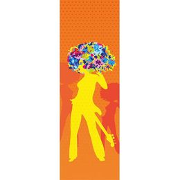 Fototapete ARCHITECTS PAPER "Funky Vibes Orange", bunt (bunt, gelb, orange), B:1m L:2,8m, Vlies, Tapeten, Grafik Fototapete Retro Tapete Panel 1,00m x 2,80m