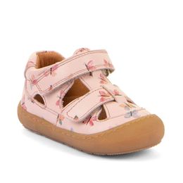 Sandale froddo "Ollie Sandal", M&auml;dchen, Gr. 26, rosa (schmetterling, rosa), Leder, bedruckt, Schuhe Sandale, Babyschuh, Klettschuh, Lauflernschuh mit luftigen L&ouml;chern