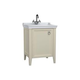 Vitra Valarte Waschtisch-M&ouml;bel-Set 62152 64,5 x 53 x 88 cm, links, Korpus elfenbein matt/Waschtisch wei&szlig; hochglanz