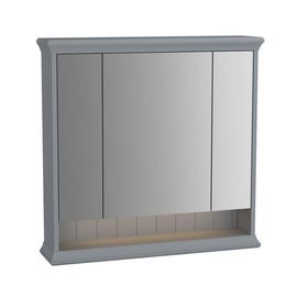 Vitra Valarte LED-Spiegelschrank 62232 78x17x76cm, 3 Spiegelt&uuml;ren, Korpus grau matt