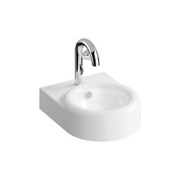 Vitra Liquid Waschtisch 7317B403-0001 40x49,5x15cm, mit &Uuml;berlauf, wei&szlig; hochglanz VC, 1 Hahnloch mittig